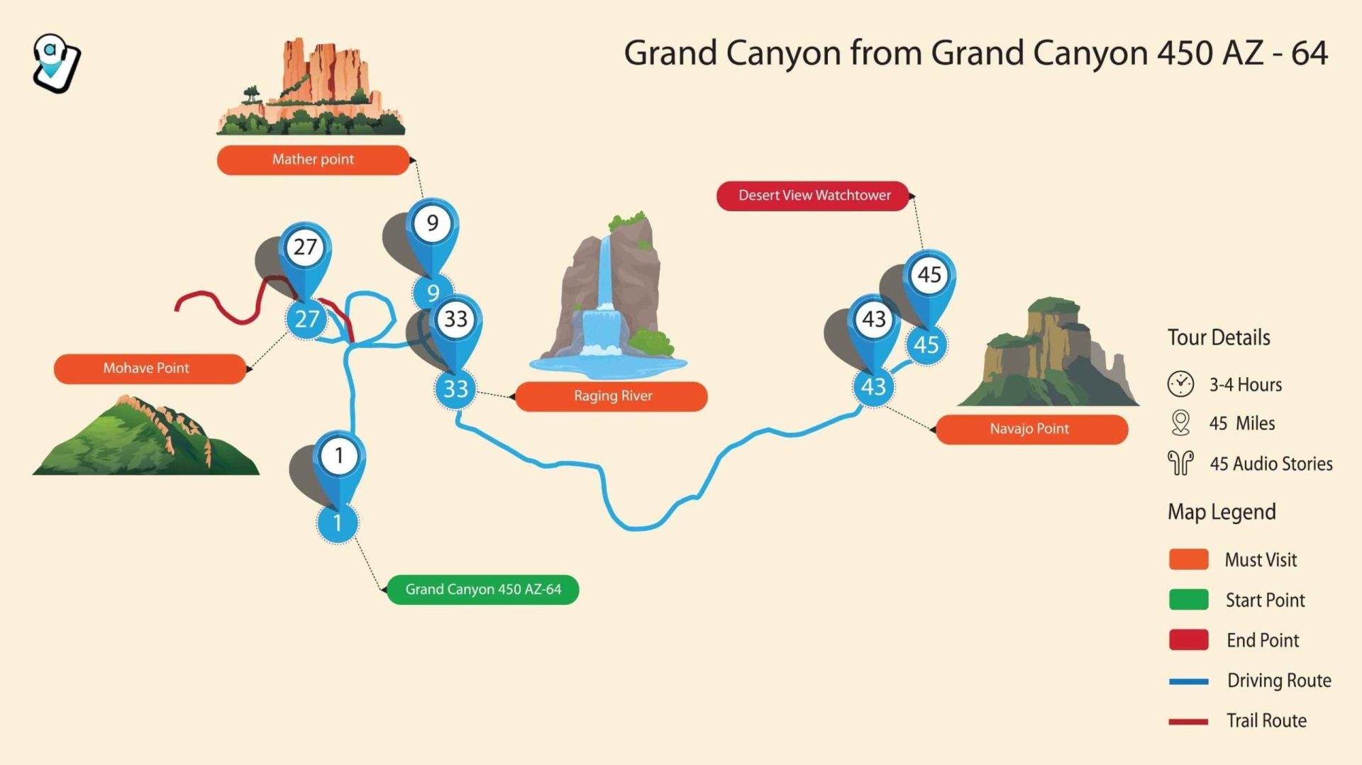 Visit the Grand Canyon on a self-guided driving tour